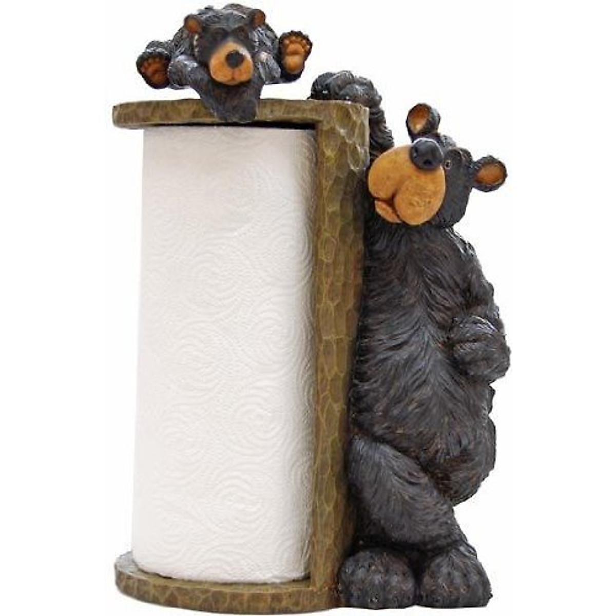 Willie Black Bear Paper Towel Holder Rack for Free Standing on Counter or Table (Great Kitchen Decor) 14"