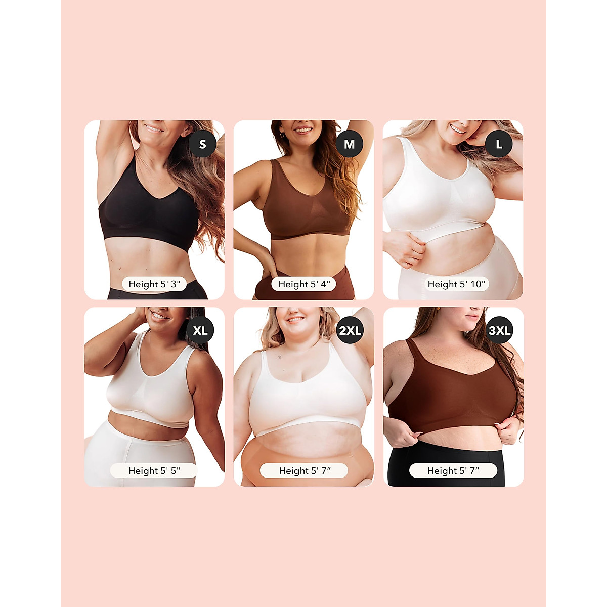 SHAPERMINT Bras for Women - Bras for Women no Underwire, Bralettes for Women Plus Size, Wireless Push up Bra