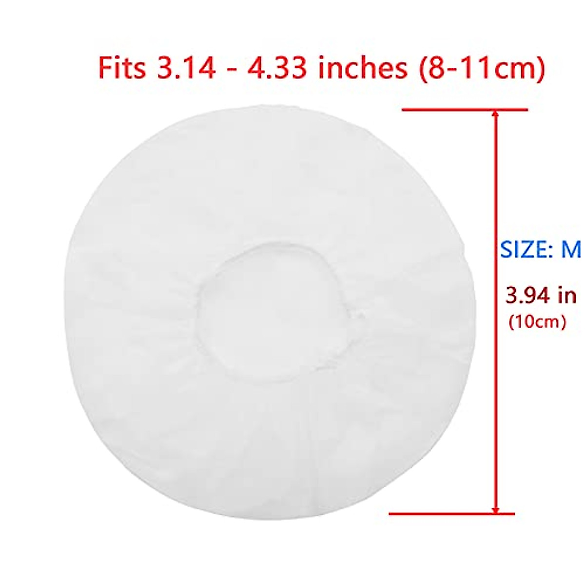 Geekria 100 Pairs Disposable Headphones Ear Cover for Over-Ear Headset Earcup for Bulk Pack, Stretchable Sanitary Ear Pads Cover, Hygienic Ear Cushion Protector Wholesale Multi-Pack (M/White)