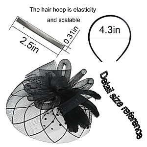 AWAYTR Fascinator Hat Mesh Flower Headwear Tea Party Hats for Woman Mesh Derby Church Cap