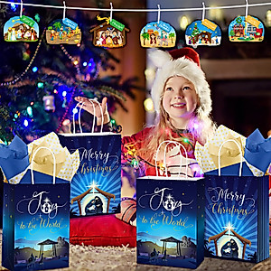 Funrous 36 Pack Make a Nativity Scene Christmas Nativity Craft Kits Nativity Scene Hanging Ornaments Religious Christian Craft Kits for Holy Night Christian Religious Party Supplies 6 Styles
