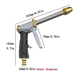 YFQHDD Water Gun Sprinklers Garden Water Hose Brass Spray Gun Powerful Pressure Washer Jet Nozzle Foam Car Cleaning