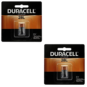 2x Duracell 28L Lithium Battery Replacement for 46V 2CR11108, L544, PX28L