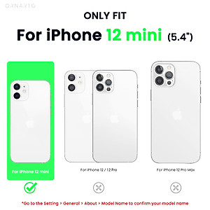 ORNARTO Compatible with iPhone 12 Mini Case, Slim Liquid Silicone 3 Layers Full Covered Soft Gel Rubber with Microfiber Case Cover 5.4 inch-Black