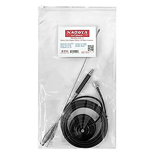 Nagoya CB-72 28" CB Antenna (26-28 MHz), Center Coil-Loaded Heavy Duty Spring with Magnetic Mount, Includes 18' of RG-58A/U Cable with a PL-259 Connector