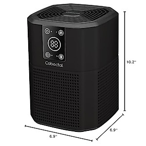 Air Purifiers for Bedroom Home, Air Purifier with True H13 HEPA Filter for Dander Pollen Odor, Small Desktop Air Purifier with 9 Timers for Office,Living Room, Bedroom,Kitchen, Black,1pack