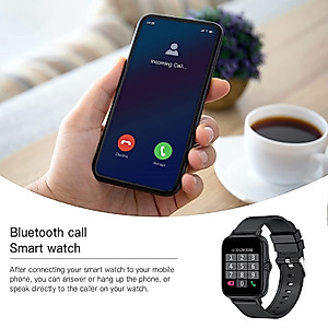 ANDFZ Smart Watch (Answer/Make Call), Smartwatch Fitness Tracker for Android and iOS Phones with Heart Rate Sleep Tracking, Text, Call, Sport Modes, Blood Pressure,Fitness Watch for Women Men