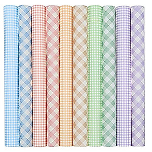 Classic Plaid Wrapping Paper, Popular Light Color in White Kraft Gift Wrapping Paper, 20x28 inches per sheet (10 sheets: 38 sq. ft. ttl.), Folded Paper for Families, Friends, Kids in Birthday, Wedding, Baby Shower, Congrats and Holiday