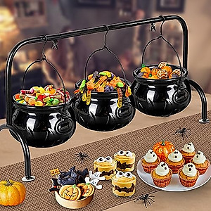 Halloween Decorations Halloween Party Decorations - 3 Ceramic Witches Halloween Cauldron Serving Bowls Set Hocus Pocus Decorations Serving Cauldron for Halloween Home Kitchen Outdoor Indoor Decoration