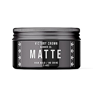 Victory Crown Matte Clay Pomade for Men – High Hold, No Shine – Non-Greasy Hair Paste – 3.4 oz