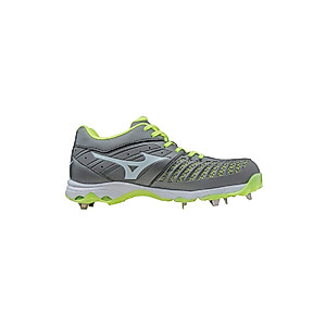 Mizuno Women's 9-Spike Advanced Sweep 3 Softball Shoe, Grey/White, 7 D US
