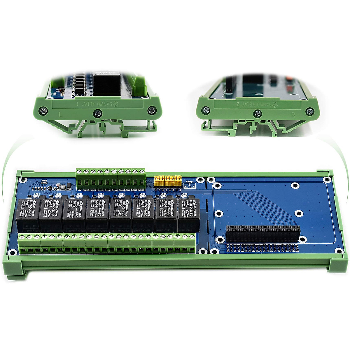 8 Channel Relay Module Board for Raspberry Pi 4B/3B+/3B/2B/A+/B+/Zero,Jetson Nano 8-CH Relays Loads up to 5A 250V AC or 5A 30V DC