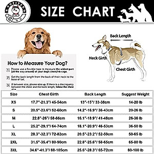 AOFITEE Dog Sweater, Warm Dog Coat Dog Winter Jacket, Windproof Dog Cold Weather Coats with Turtleneck, Pullover Dog Pajamas Pjs Onesie, Pet Apparel Winter Clothes for Small Medium Large Dogs