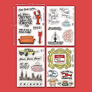 Paladone Friends TV Show Quotes and Icon Magnets for Refrigerators and Lockers (Set of 25), Central Perk, Pivot, You are My Lobster