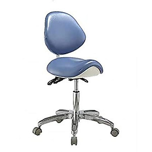 Deluex Dental Mobile Chair Saddle Doctor's Stool PU Leather Dentist Chair New