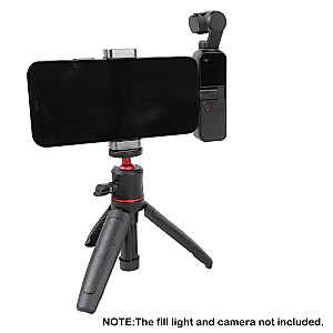 PellKing Osmo Pocket/Osmo Pocket 2 Phone Holder Set Expansion Accessories + Universal Mini Extension Pole Tripod Compatible with DJI OSMO Pocket 2/ DJI OSMO Pocket and Smartphone