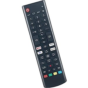 AKB76037601 Replaced LG Remote fit for LG Smart TV 32LM577BZUA 43UP7670PUC 55UP8000PUR 65UP8000PUR 75UP7670PUB 49UM7300PUA 60UM6900PUA 50UP8000PUR with DSY+,Netflix,Prime Video,Channel Buttons
