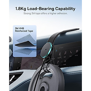 Baseus for Magsafe Car Mount Charger, 15W Wireless Car Charger Phone Holder, Magnetic Car Dash Mount for iPhone 15 14 13 12 Pro Plus Max, Bendable Memory Titanium Alloy for All Dashboard, Windshield