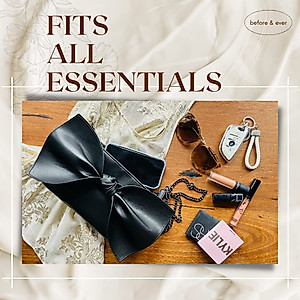 Before & Ever Oversized Wristlet Clutch Purses - Womens Evening Purse - Little Black Crossbody Bags for Women - Women's Crossbody Handbags - Vegan Leather Envelope Hand bag Wrist Wallet Purse