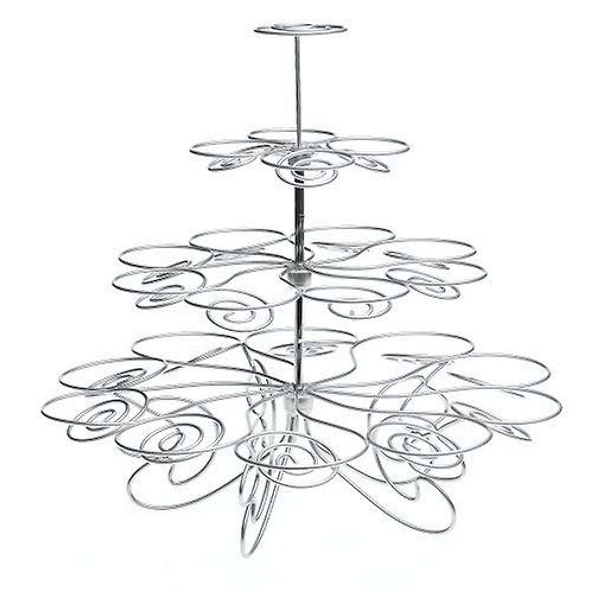 Resulzon Cupcake Stand, 4 Tier 23pcs Cup Holder Reusable Cake Dessert Tower Tree for Family Events or Parties