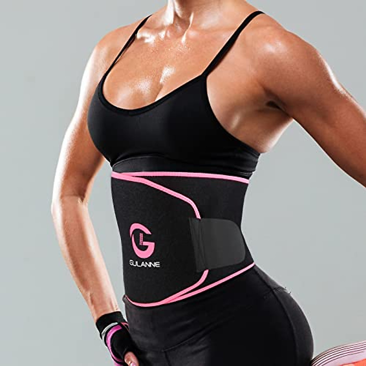 GULANNE Waist Trainer for Women & Man，Sweat Band Waist Trainer Belt，Waist Trimmer Weight Loss Workout Fitness Waist Wrap Belt (S)