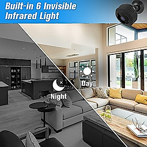 WiFi Spy Hidden Camera Wireless Portable Nanny Cam, Mini 1080P HD Small Security Cameras with Night Vision Motion Detection Alert for Phone APP, Micro Monitor for Home/Car/Office/Baby/Apartment