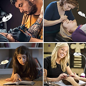 CLOOOUDS 7W Clip on Light, LED Clip On Lamp, USB Reading Book Light, Bed Lamp,Desk lamp, Warm Light and White Light