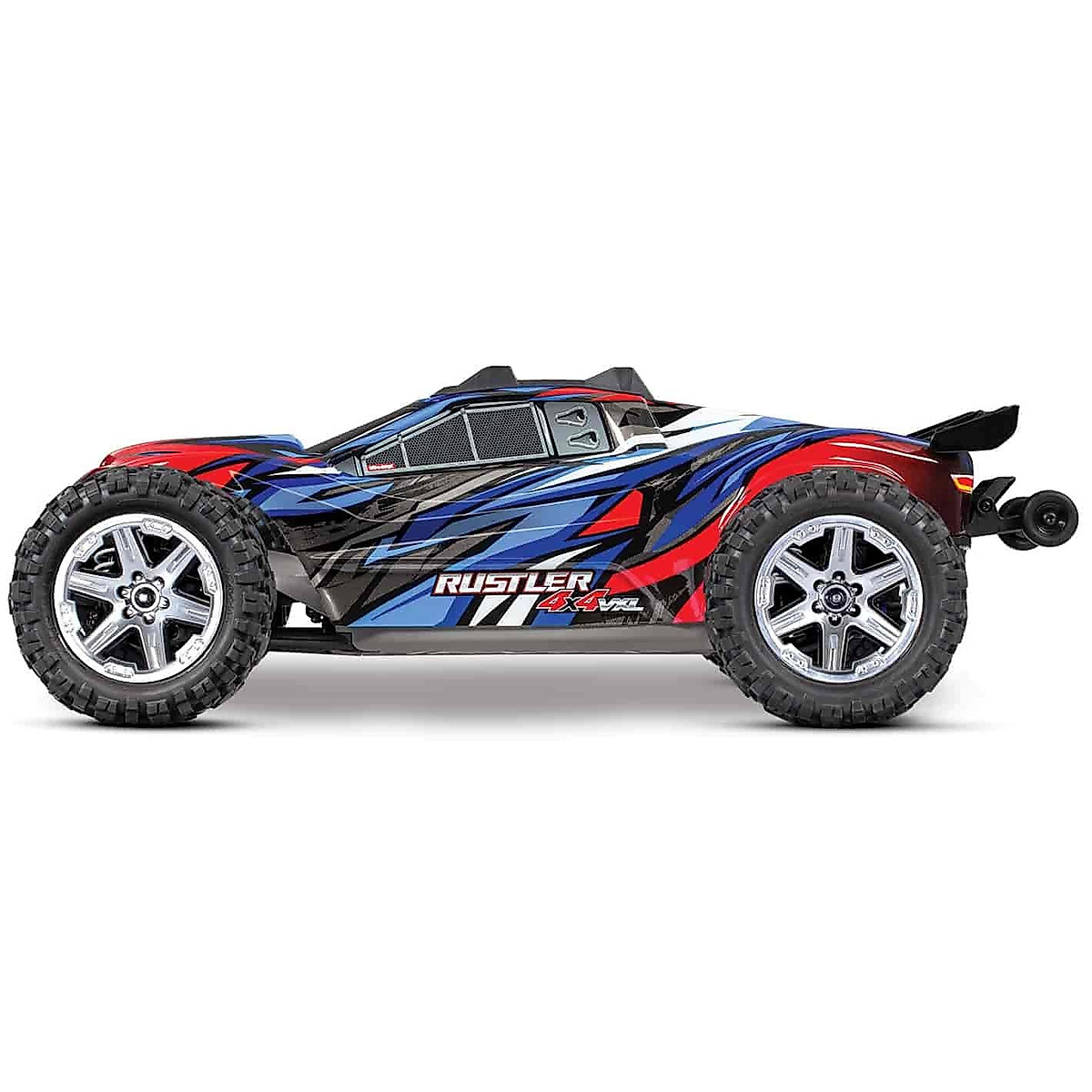 Traxxas 670764BLUE Rustler 4x4 Vxl: 1/10 Scale Stadi