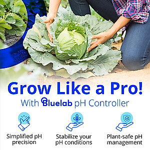 Bluelab CONTPH pH Controller with Monitoring and Dosing in Water Digital Meter for Hydroponic System and Indoor Plant Grow with Easy Calibration, 1, White