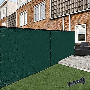 ASTEROUTDOOR Balcony and Fence Privacy Screen 6' x 50' with 90% Shade Rating - Green 170 GSM Polyethylene Fabric