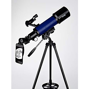 Explore One CF400SP Astronomy and Terrestrial Telescope with 20x to 67x Magnification - 70mm Aperture - 400mm Focal Length - Smartphone Adapter - Easy-to-Use Beginner Telescope for Kids and Adults