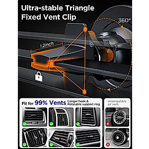 TIKECO for MagSafe Car Mount Charger, 15W Fast Charging Magnetic Wireless Car Charger Air Vent Dash Windshield Car Phone Holder Mount for iPhone 15/14/13/12 Series and MagSafe/Magnetic Cases