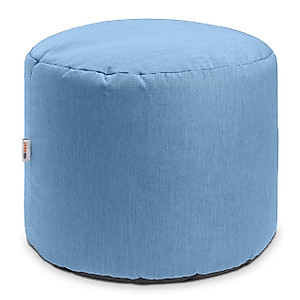 Jaxx Spring Outdoor Ottoman/Side Table, Premium Sunbrella, Ocean