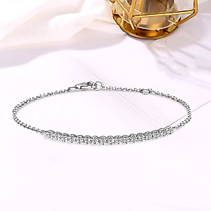 1/2 Carat | 14K White Gold | Lab Grown Half Tennis Diamond Bracelet GH-SI1 Quality IGI Certified Friendly Diamond Bracelet For Women