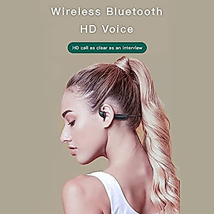 Niaviben Sports Earphone Bone Conduction Headphones Bluetooth Ear Hook Waterproof Wireless Not in The Ear Headset