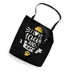 I Love Tacos and Cats Tote Bag