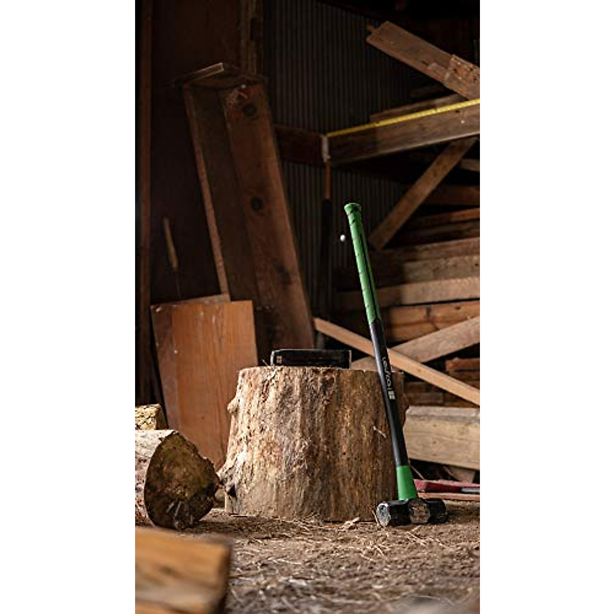 Hooyman Splitting Wedge 5 Pound Log Splitter Tool with Heavy Duty Construction, and Durable High Strength Steel for Tree Felling, Wood Chopping, Land Management, Gardening, Camping, and Outdoors