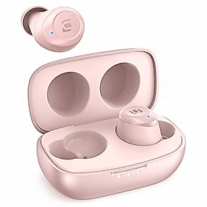 UGREEN HiTune Wireless Earbuds Bluetooth 5.0, Aptx HiFi Stereo Wireless Headphones with Built-in Mic, CVC 8.0 Clear Call Bluetooth Earbuds, Wireless Earphones with Deep Bass, 27H Playtime Rosegold