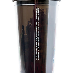 Silver Buffalo Five Nights at Freddy's I Survived Plastic Cold Cup with Lid and Topper Straw, 24 Ounces
