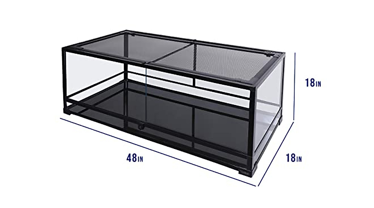 Carolina Custom Cages Tempered Glass Terrarium - Easy Setup