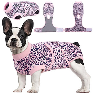 Kuoser Dog Surgery Recovery Suit, Recovery Suit for Female Male Dogs, Dog Onesie After Surgery Spay Neuter, Anti-Licking Pet Surgical Recovery Snugly Suit, Bodysuit for Abdominal Wounds Skin Disease