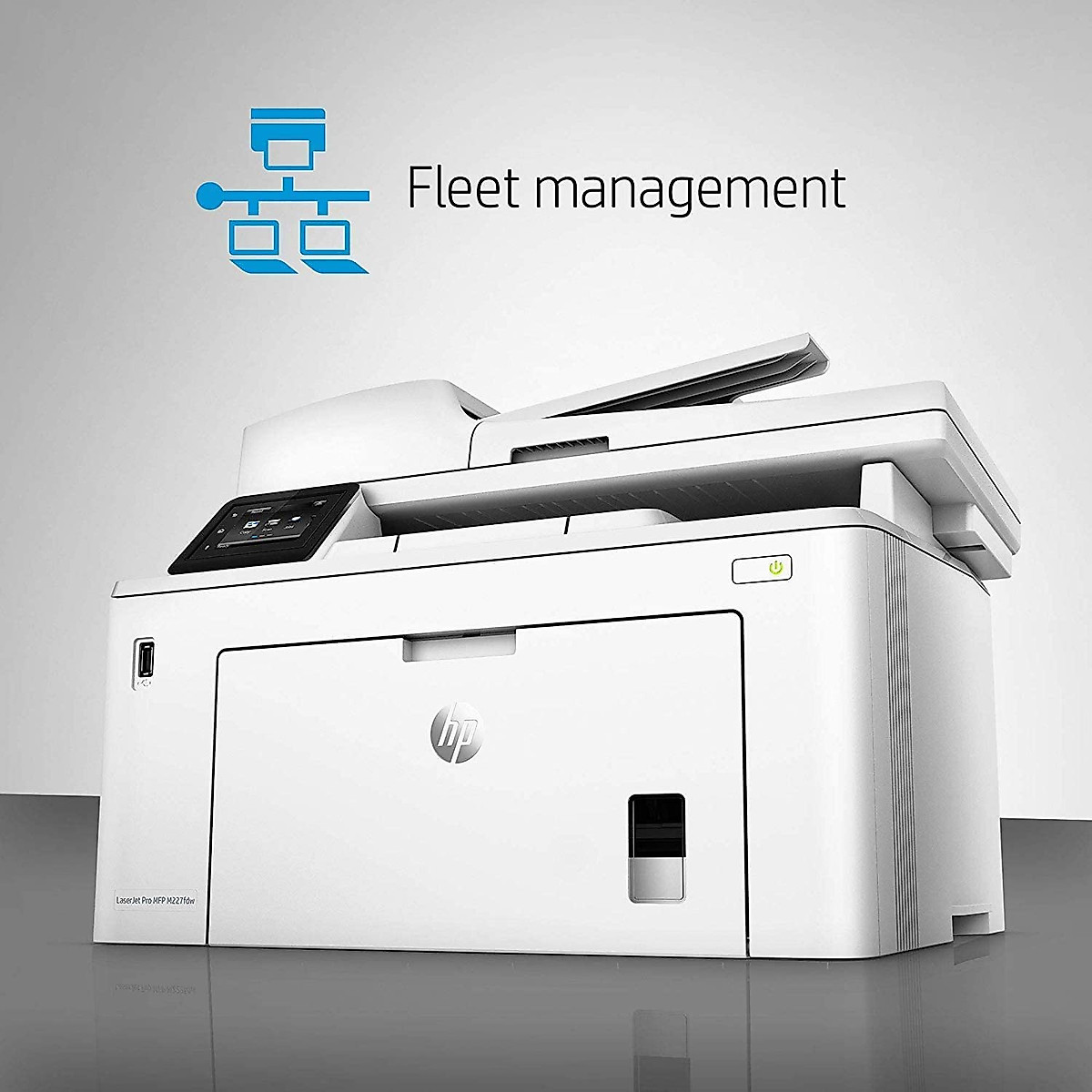 HP Laserjet Pro MFP M227fdw All-in-One Wireless Laser Printer, Print Scan Copy Fax, Auto 2-Sided Printing, 1200 x 1200 dpi, 30 ppm, Compatible with Alexa, Bundle with JAWFOAL Printer Cable