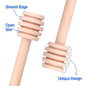 Honey Dipper Sticks, 30 PCS Mini Wood Honey Dipper, 3 Inch Server for Honey Jar Dispense and Wedding Party Gift Drizzle Honey