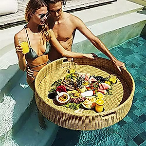 ENPAP DIY Floating Drink Holder Refreshment Table Tray for Pool or Beach Party Float Lounge, Swimming Pool Floating Tray