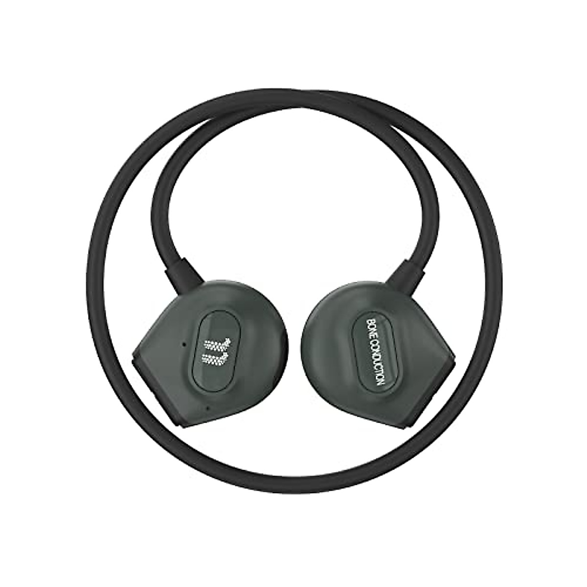 ULlife Me-300S: Lightest Foldable Bone Conduction Headphones, Waterproof Open-Ear Bluetooth Sport Headphones, Foldable Wireless Earphones for Workouts and Running, Built-in Mic, with Ear Hooks (Black)