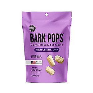 BIXBI Bark Pops, White Cheddar (4 oz, 1 Pouch) - Crunchy Small Training Treats for Dogs - Wheat Free and Low Calorie Dog Treats, Flavorful Healthy and All Natural Dog Treats