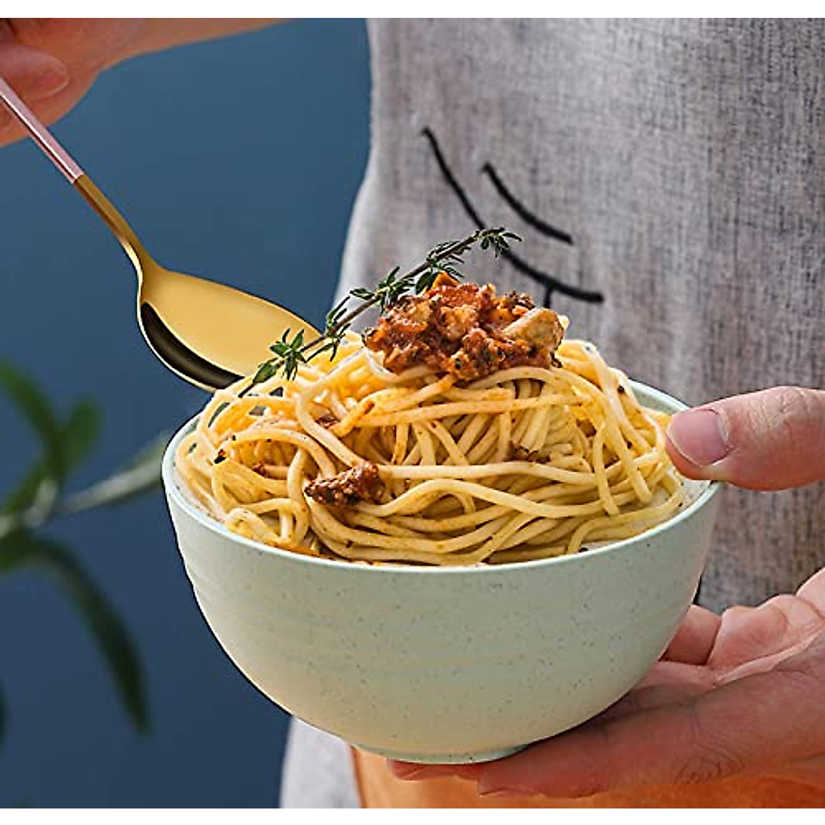 Cereal Bowls，6 Pack 24 oz Bowls Set, Food Grade Safe Durable PP Bowls for Soup, Salad, Cereal, Pasta, Yogurt, Heat and Cold Resistant, Dishwasher Safe Bowls，eco- friendly and degradable