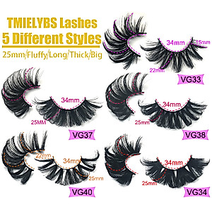 25MM Mink Lashes 25 mm False Eyelashes Long 20 Pairs Pack Dramatic 5D Full Volume Fake Eyelashes 5 Styles Wispy Curly Mink Eyelashes Wholesale, by TIMELABS
