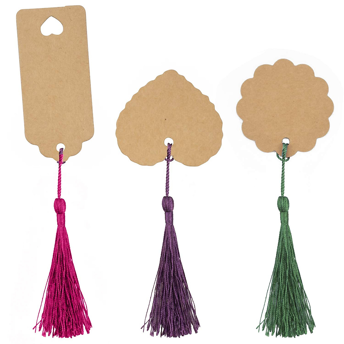 Foraineam 300 Pieces 20 Colors 5 Inch / 13cm Silky Handmade Soft Tassels Floss Bookmark Tassels with Loop for Jewelry Making, DIY Craft Projects, Bookmarks