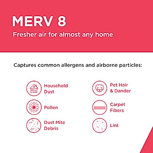 Frigidaire PureAir® 16x20x1 MERV 8 Allergen Electrostatic Pleated Air Conditioner HVAC AC Furnace Filters - 6 Pack